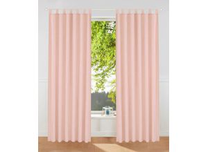 6941446627168 - Vorhang MY HOME Raja Gr 6 rosa (rosé) B140cm H295cm Polyester Recyceltes Material Gardinen 2er-Set Bestseller einfarbig modern pflegeleichte Mikrofaser