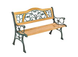 4260397656327 - Gartenbank Kathi 2-Sitzer aus Holz und Gusseisen 124x60x83cm - braun