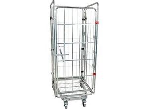 4260474941612 - Rollbehälter nestbar 4-seitig mit Gitterboden HxBxT 1770 x 729 x 818 mm kaiserkraft