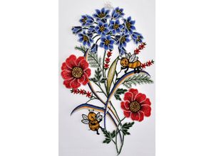 4028298290282 - Fensterbild STICKEREIEN PLAUEN Fensterbild Blumen Fensterbilder Gr B L 22 cm x 31 cm bunt Fensterdekoration Dekohänger Echte Plauener Spitze