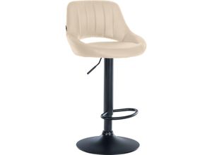 4251756492595 - Barhocker Milet Kunstleder I Drehbarer Tresenhocker Mit Fußstütze Und Rückenlehne I Höhenverstellbar Und Gepolstert Mit Bodenschoner