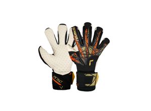 4060485484746 - Torwarthandschuhe REUSCH Attrakt SpeedBump Ortho-Tec Damen Gr 105 gold (schwarz goldfarben) 55% Elastodien 30% Polyamid 15% Polyester mehrfarbig Sportlich Handschuhe mit Evolution Negative Cut