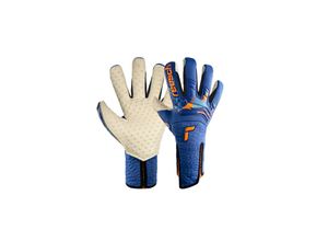 4060485405772 - Torwarthandschuhe REUSCH Attrakt SpeedBump Strapless AdaptiveFlex Damen Gr 105 blau (blau orange) 81% Elastodien 19% Polyester mehrfarbig Sportlich Handschuhe mit hervorragendem Grip