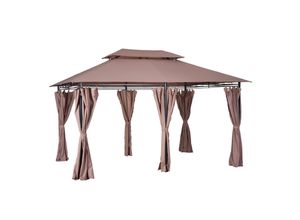 4250871294961 - Gartenpavillon mit Seitenwände 4 x 3 x 265 m (LxBxH) Luxus Pavillon Partyzelt Festzelt Gartenzelt