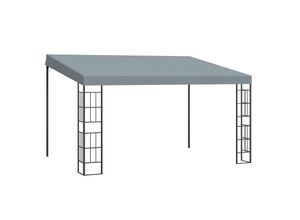 4251774952668 - Pergola 4 x 3 m Gartenpavillon Pavillon Überdachung Zelt Metall Polyester Grau