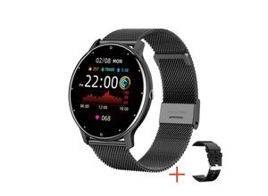 4066708421369 - TPFNet Smart Watch   Fitness Tracker IP67 - Milanaise Armband + Silikon Armband - Android & IOS - Rosa