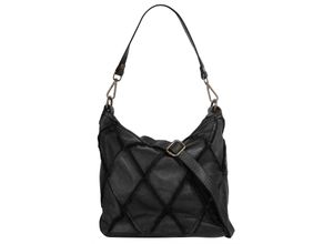 4260543059361 - Henkeltasche SAMANTHA LOOK Damen Gr B H T 25cm x 21cm x 14cm onesize schwarz Leder leicht glänzend unifarben Taschen echt Leder Made in Italy