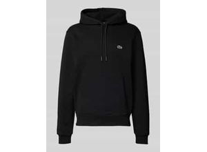 3666354873003 - LACOSTE Hoodie Durchgrifftasche Logo-Detail für Herren schwarz 3