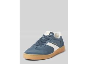 4068066531766 - Low Top Sneaker aus edlem Velours-Rindsleder mit Glattleder-Details