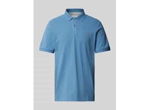 4099977235672 - Regular Fit Poloshirt aus reiner Baumwolle mit Label Stitching