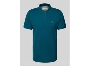 4099977235467 - Regular Fit Poloshirt aus reiner Baumwolle mit Label Stitching