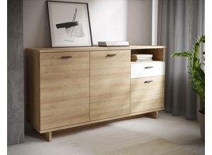 5904767841287 - Kommode Chesapeak braun (riviera eiche schnee eiche) B1496cm H857cm T413cm Spanplatte Sideboards