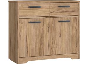 5904767842949 - Kommode Joadakis braun (catania eiche) B945cm H852cm T42cm Spanplatte Sideboards
