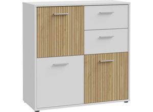 5904767847678 - Kommode Quadro weiß (weiß lamela eiche hell) B935cm H951cm T40cm Spanplatte Sideboards