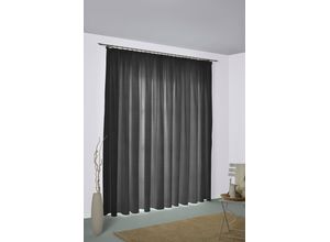 4004567512026 - Vorhang WIRTH Niederau Gr 2 schwarz B132cm H175cm Jacquard Polyacryl Polyester Gardinen