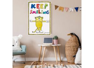 4262513380536 - Leinwandbild LUCKYLINDE Der kleine Tiger - Keep Smiling bunt (farbe bild(er) bunt) B60cm H90cm T2cm Canvas Holzrahmen Bilder Exklusive JANOSCH Kindermotive