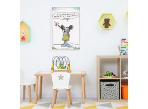 4262513380727 - Leinwandbild LUCKYLINDE Die kleine Maus - Seid glücklich… bunt B30cm H45cm T2cm Canvas Holzrahmen Bilder Exklusive JANOSCH Kindermotive