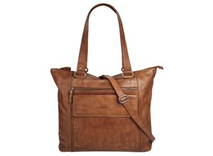 8718749089096 - Shopper SPIKES & SPARROW Damen Gr B H T 39cm x 14cm onesize braun (cognac) Leder vintage Taschen echt Leder