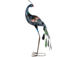 4063387675625 - Tierfigur GILDE Pfau Dekofiguren Gr B H T 55 cm x 78 cm x 35 cm Tier bunt Tierfiguren