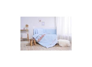 3800166106786 - Babybettwäsche Set Smile 6-teilig Decke 140x95 Kissen 43x35 Bett 120x60 hellblau