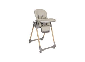 3800171211574 - Kikkaboo Kinderhochstuhl Olive Räder mit Bremse klappbar höhenverstellbar Gurt beige