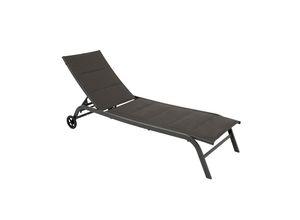 4050747216932 - Rollenliege RIVA Stahl dunkelgrau + Textilgewebe gepolstert grau