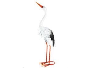 4063387697580 - Tierfigur GILDE Storch Adebar aufschauend Dekofiguren Gr B H T 45 cm x 45 cm x 35 cm weiß Weihnachtsengel Weihnachtsfiguren