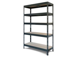 8586002702293 - Steckregal mit 5 BÃ¶den 180 x 120 x 50 Grau AR SHELVING Rivet - B-Ware sehr gut