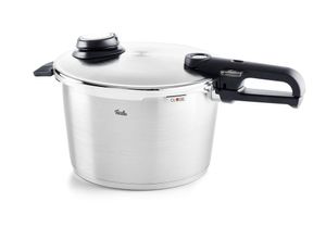 4009209379791 - Schnellkochtopf FISSLER Vitavit premium Edelstahl 8 L Ø 26 cm Töpfe Gr Ø 26 cm silberfarben Schnellkochtöpfe Dampfkochtopf Einstellbare Kochstufen und Abdampfen Induktion