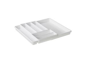 7610859106827 - Besteckeinsatz Domino Weiß Kunststoff 7 Fächer 397x51x341 cm Reach DIN EN ISO 14001 DIN EN ISO 9001 variabel ausziehbar 7610859106827 - Besteckeinsatz Domino Weiß Kunststoff 7 Fächer 397x51x341 cm Reach DIN EN ISO 14001 DIN EN ISO 9001 variabel ausziehbar