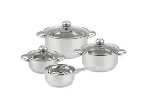 9009852992083 - Kochtopfset  Edelstahl  Metall  4-teilig  16 cm  10 L25 L10 L40 L  Lfgb  Messskala  Kochen Töpfe Topfsets