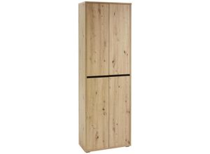 9009852848298 - Schuhschrank  Eiche  Holzwerkstoff  10 Fächer  70x210x34 cm  Garderobe Schuhaufbewahrung Schuhschränke