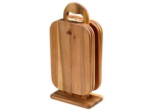 4000270923999 - Homeware Profession Brettchenständer  Holz  Akazie  9x32x15 cm  FSC  Küchenzubehör Schneidebretter