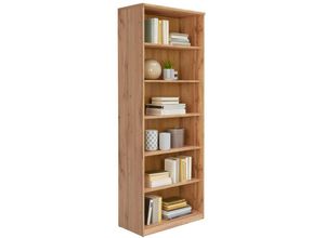 9009852565218 - Regal  Eiche Wotan  Holzwerkstoff  5 Fächer  72x194x36 cm  Typenauswahl Beimöbel erhältlich  Arbeitszimmer Büroregale Bücherregale