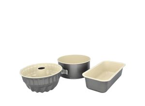 4026883980402 - Backformenset  Creme Grau  Metall  Made in Germany  beschichtet  Backen Backformen Backformen-Sets