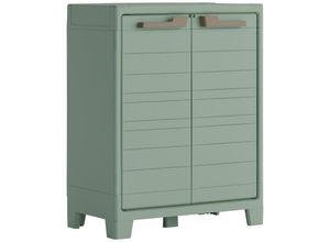 8013183122003 - Geräteschrank  Jadegrün  Kunststoff  2 Fächer  80x100x44 cm  Aufbewahrung & Schutzhüllen Geräteschuppen