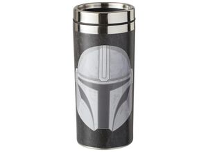 5055964757298 - Thermobecher Mandalorian  Schwarz Weiß  Metall  183x8x183 cm  Kaffee & Tee Tassen Thermobecher