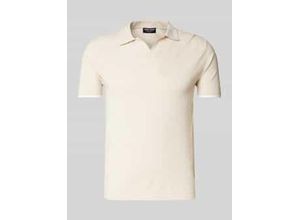 8052136743896 - Slim Fit Poloshirt mit V-Ausschnitt