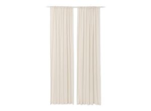 4063676361765 - 2 Leinen-Vorhangschals - Beige - Leinen