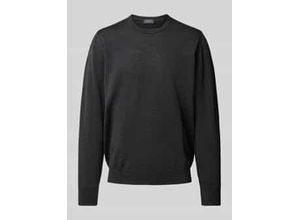 4026399044445 - Übergröße  Maerz Pullover O-Neck in reiner Merinowolle in Anthrazit