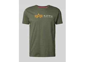 4059146472598 - Alpha Industries ALPHA LABEL T T-Shirt oliv