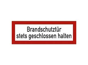 4060081000821 - moedel Warnschild „Brandschutztür stets geschlossen halten“ DIN 4066 selbstklebend L 105 x B 297 mm Folie rot