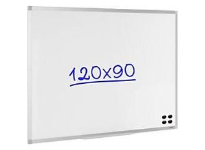 8717868034857 - Standard Whiteboard Wandmontiert Magnetisch Lackierter Stahl Einseitig 120 (B) x 90 (H) cm