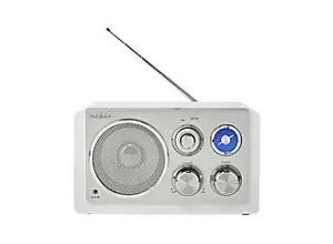 5412810337361 - FM-Radio   Tisch Ausführumg   FM   Netzstromversorgung   Analog   15 W   Silber   Weiss - Nedis