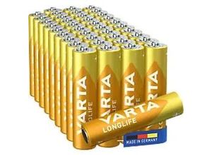 4008496987054 - Al 40XAAA - Alkaline Batterie aaa (Micro) 40er-Pack Longlife (04103 101 394) - Varta