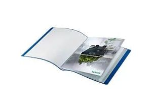 4002432130610 - Leitz® Sichtbuch Recycle A4 40 dokumentenechte Sichthüllen bis zu 2 Blatt Hülle Rückenschild CO2-neutral 100 % recycelbar Kunststoff blau