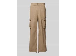 4068444326625 - Straight Leg Cargohose mit Label-Patch