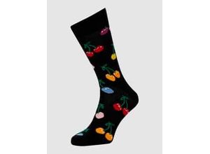 7333102127645 - Black socks Cherry pattern | 7333102127645