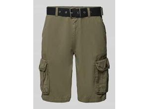 8720694269294 - Regular Fit Cargoshorts mit Stoffgürtel Modell DURRAS