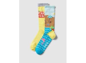 7333102578461 - Socken im 2er-Pack mit Allover-Print Modell Wish You Were Here